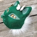 Therian Mask Cat Mask Green Cat Mask Felted Custom Eye Color ...