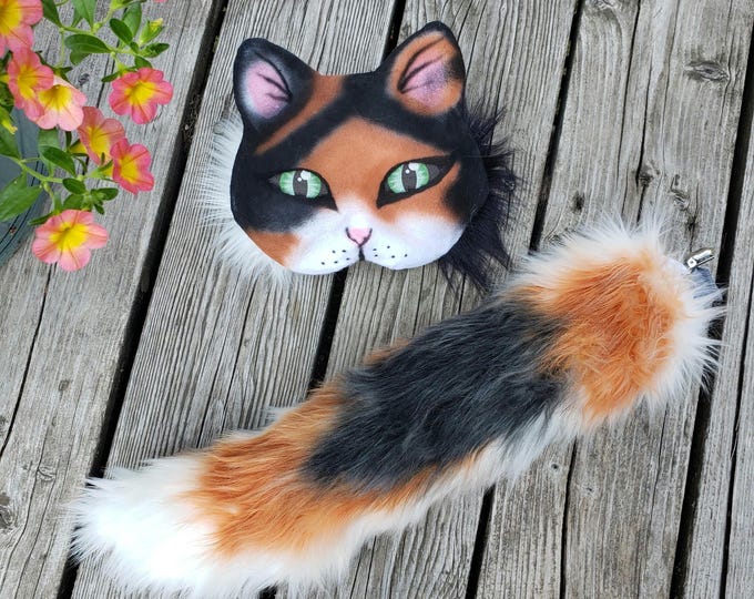 Simple Calico Cat Mask - Etsy