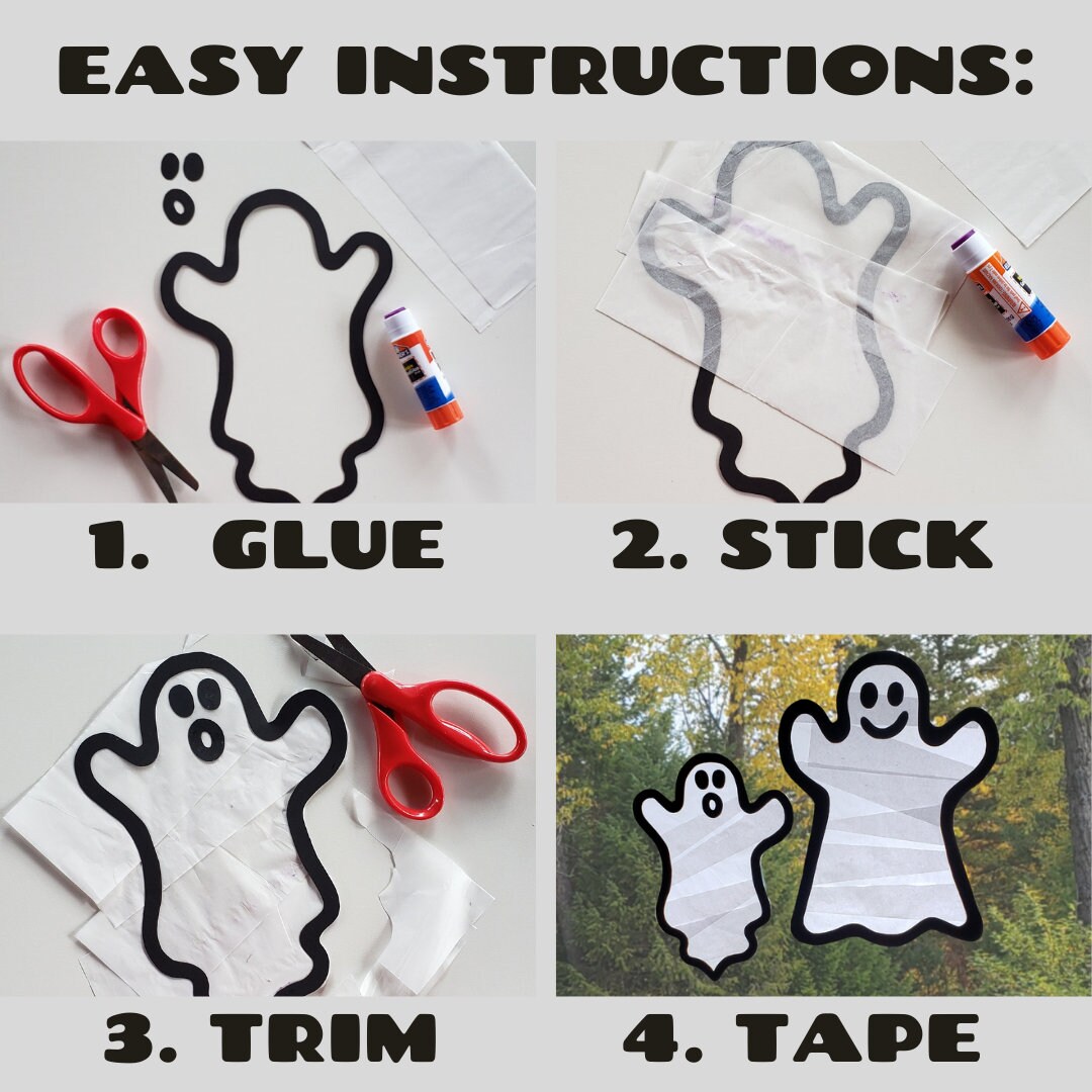 Spooky Ghost Window DIY Decor for Home Seasonal Halloween - Etsy