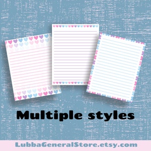 Cute Printable Stationary PDF Download Printable Note Paper for Pen Pal ...