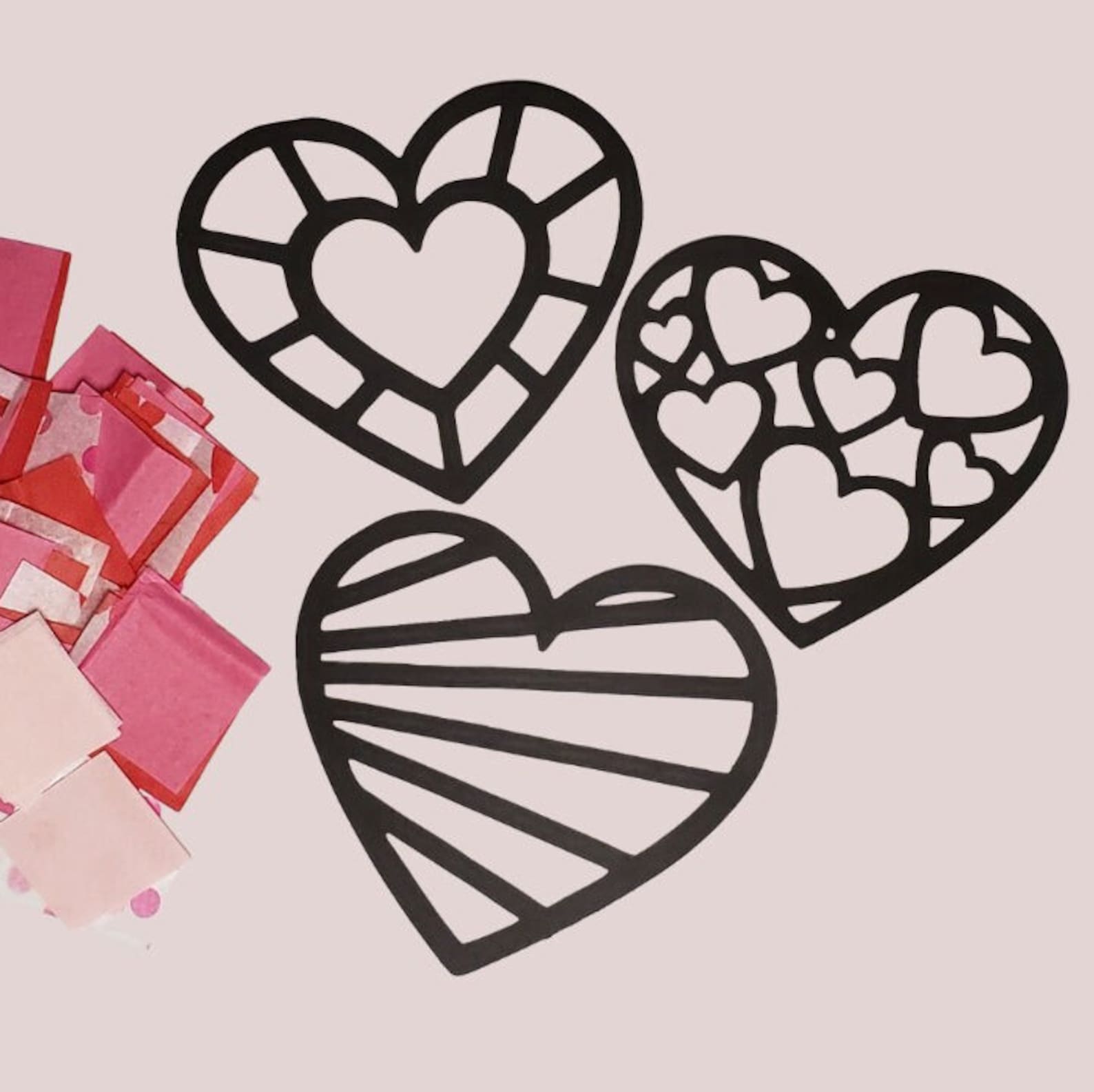 Valentine Heart Kid's Craft | Stained Glass Suncatcher Kit | Paper ...