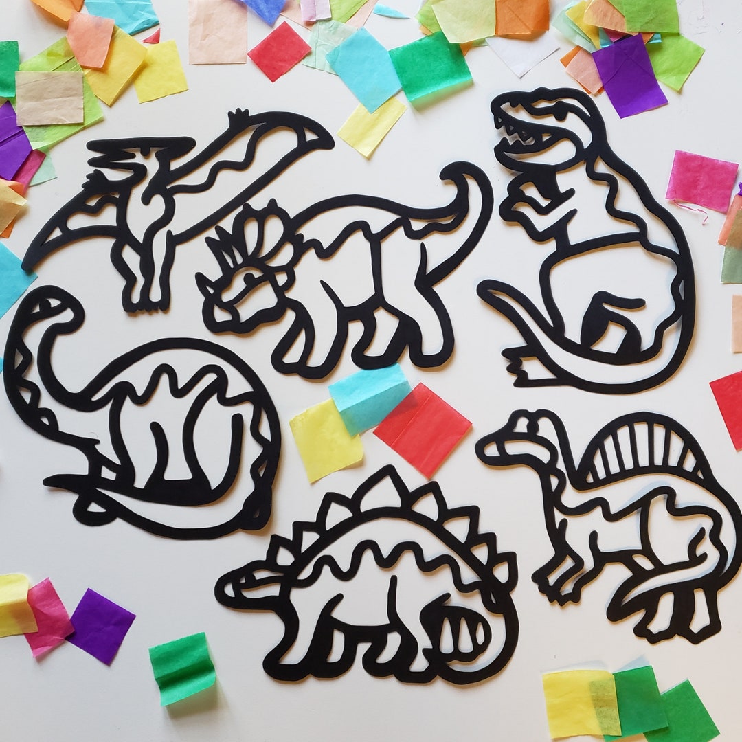 Dinosaur Suncatcher Craft Kit: Kids Classroom Paper Crafts - Etsy