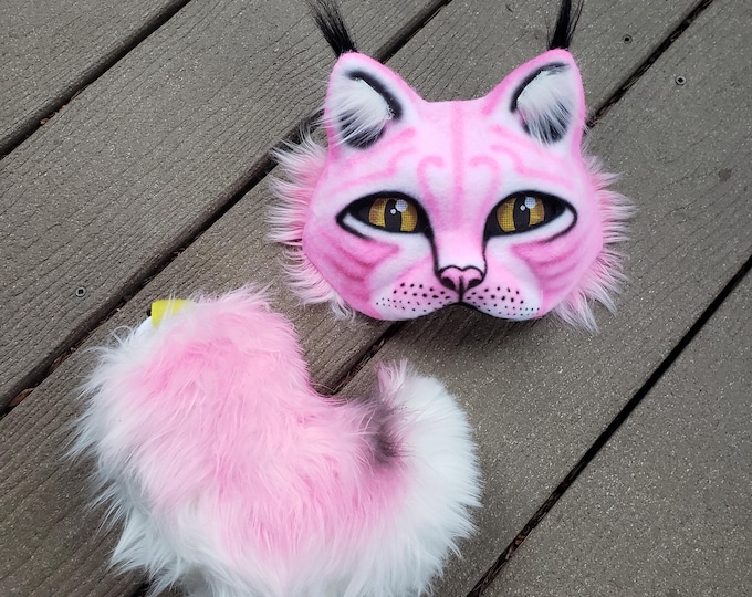 Pink Therian Mask Cat Mask Lynx Bobcat Wildcat - Etsy