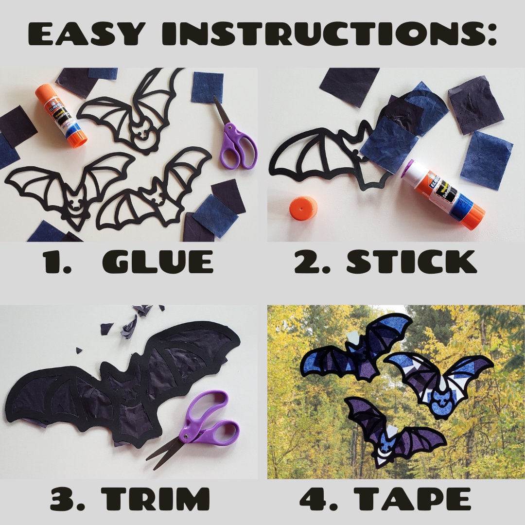 DIY Halloween Party Decor Bat Crafts for Kids Home or School Paper ...