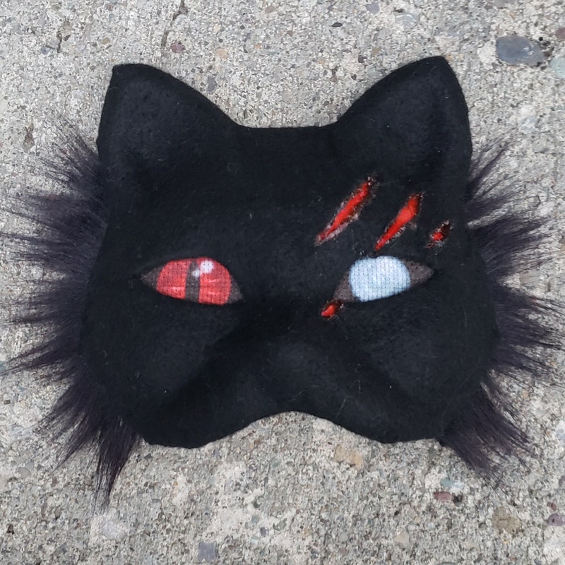 Therian Mask With a Scar - Etsy