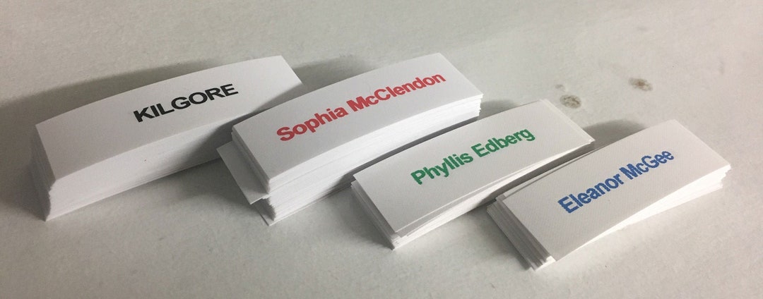 Name Tape - Ink Color Upcharge - Etsy