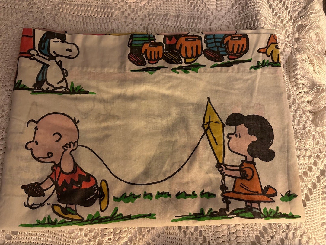 Vintage Peanuts Flat Sheet and Two Pillowcases - Etsy