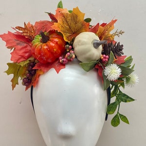 Fall Headpiece/autumn Crown/ Harvest Headband/pumpkin Headband ...