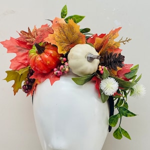 Fall Headpiece/autumn Crown/ Harvest Headband/pumpkin Headband ...