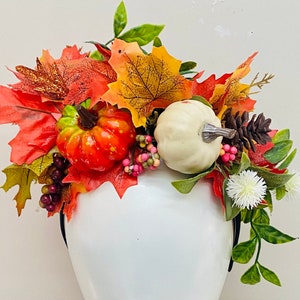 Fall Headpiece/autumn Crown/ Harvest Headband/pumpkin Headband ...