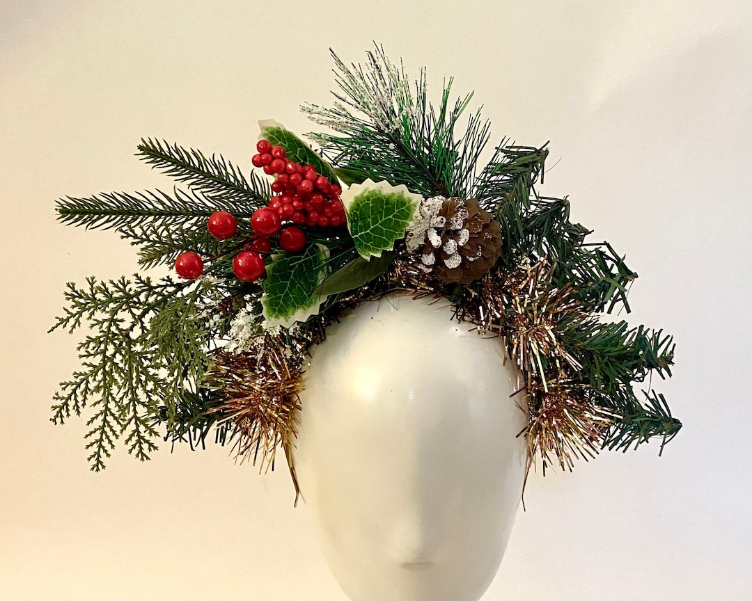 Christmas Headband/holiday Crown/ Christmas Headpiece/holiday Headband ...
