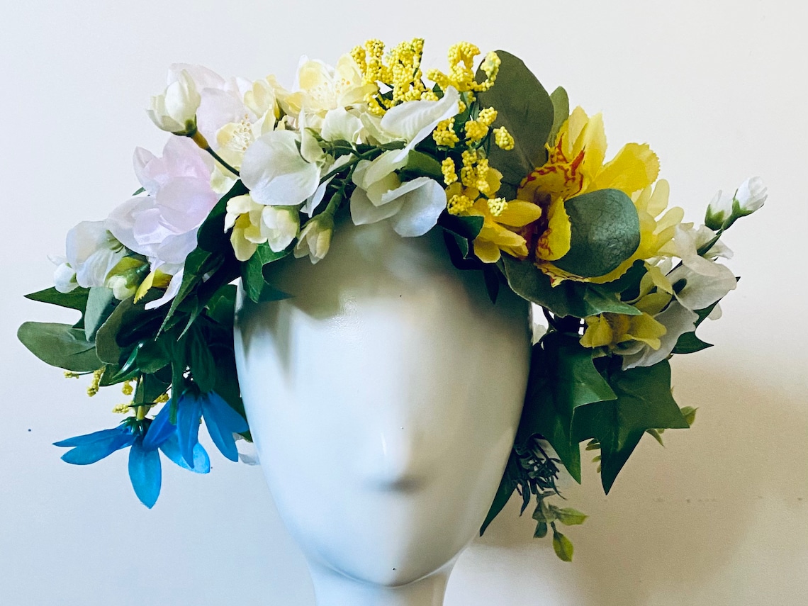 Men's Midsommar Pelle Flower Crown, Green Foliage Headpiece, Pagan ...