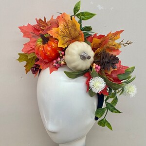 Fall Headpiece/autumn Crown/ Harvest Headband/pumpkin Headband ...