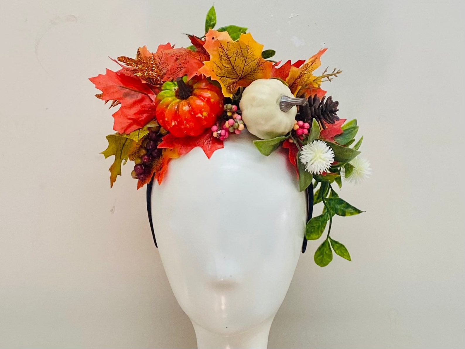 Fall Headpiece/autumn Crown/ Harvest Headband/pumpkin Headband ...