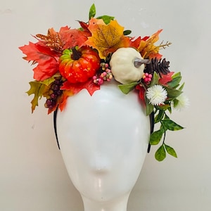 Fall Headpiece/autumn Crown/ Harvest Headband/pumpkin Headband ...