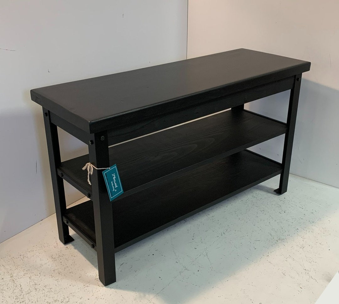 32 Inch Steel Leg Two Shelf Bench In Your Choice Of Color - Etsy.de