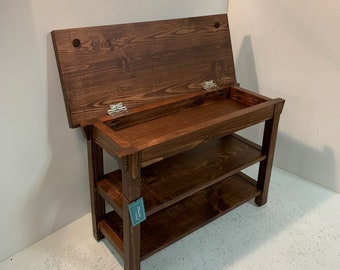 32 Inch Storage Bench in Your Choice of Color | Etsy