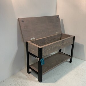32 Inch Storage Bench With Steel Legs in Your Choice of Color - Etsy