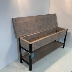 36 Inch Storage Bench With Steel Legs in Your Choice of Color - Etsy