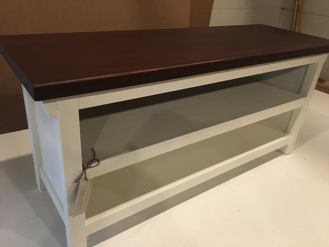 42 Inch Closed Sides Two Shelf Bench in Your Choice of Colors - Etsy