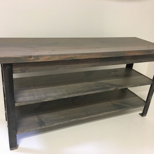 40 Inch Two Shelf Steel Leg Bench in Your Choice of Color - Etsy