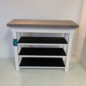 32 Inch 3 Shelf Bench in Your Choice of Colors - Etsy