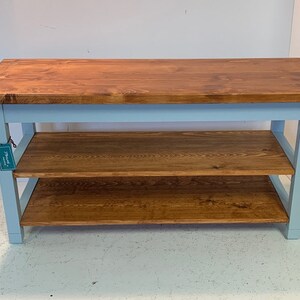 40 Inch Two Stained Shelf Bench in Your Choice of Color - Etsy