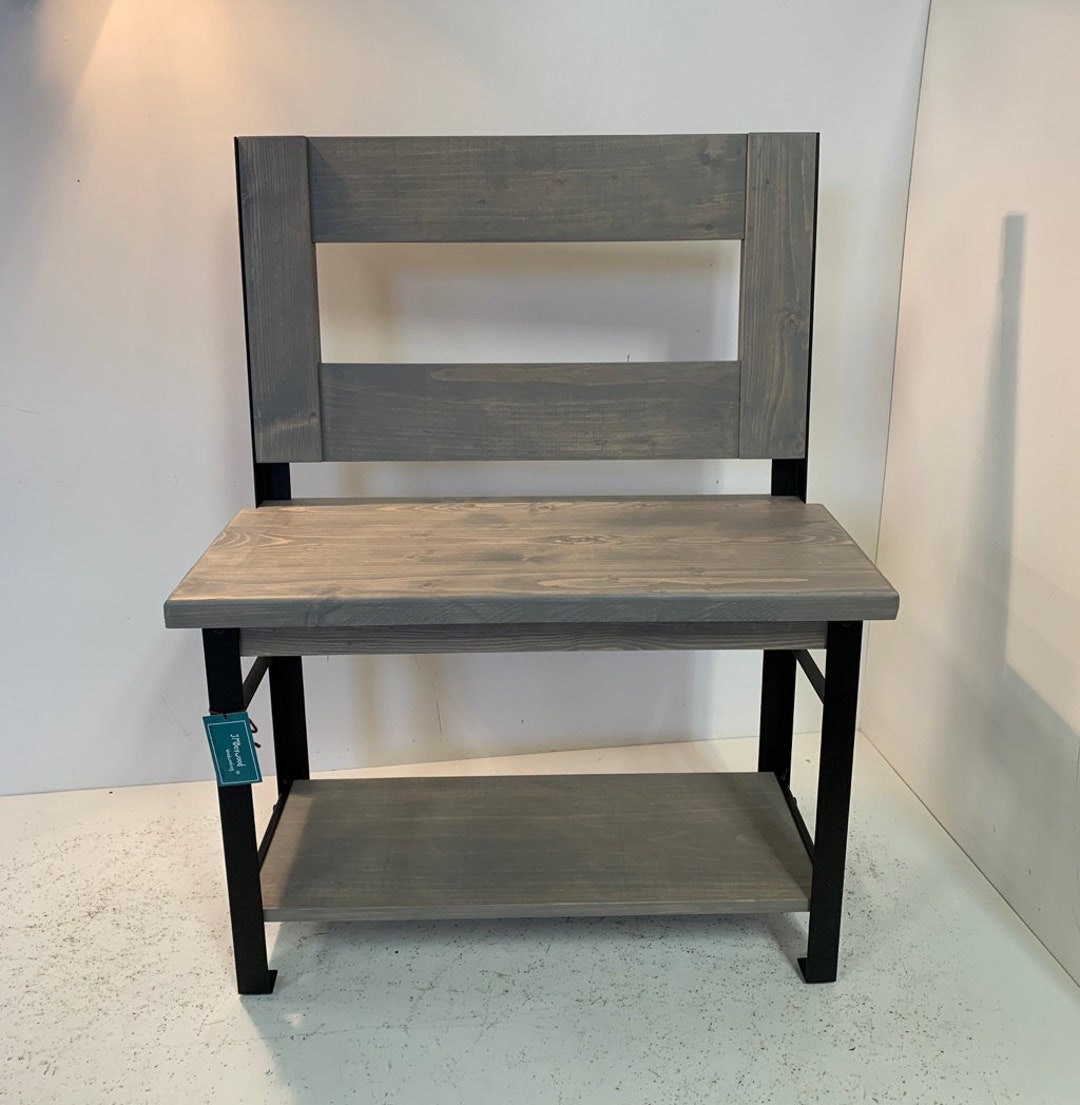 36 Inch High Back Steel Leg Bench in Your Choice of Color - Etsy