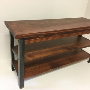 42 Inch Two Shelf Steel Leg Bench in Your Choice of Color - Etsy