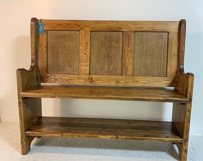 Settle pew Bench Seat for Tudor Rustic Primitive Magic - Etsy