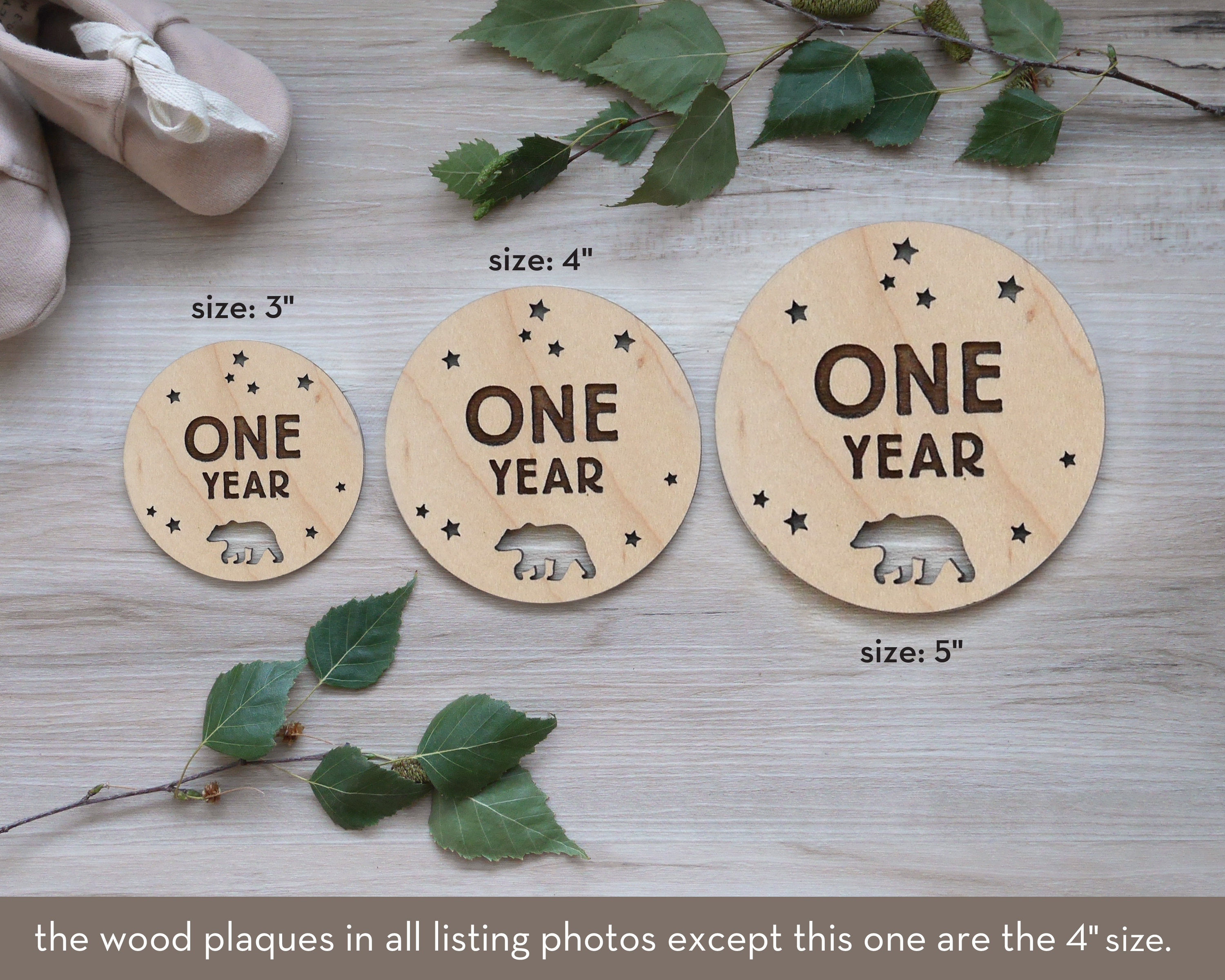 Baby Milestone Plaques Laser Engraved Wood Monthly | Etsy