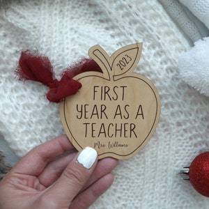 Teacher Ornament | First Year Teacher Gift, Teacher Christmas Gift, New ...