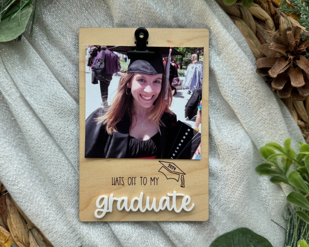 Grad Clip Picture Frame | Magnetic Picture Frame for Fridge, Hats off ...