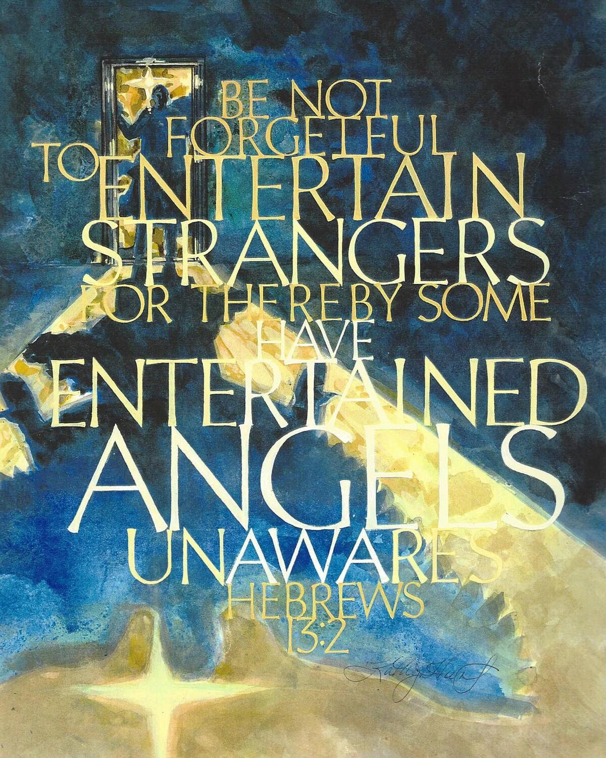 Entertain Angels Unaware Hebrews 13:2 - Etsy