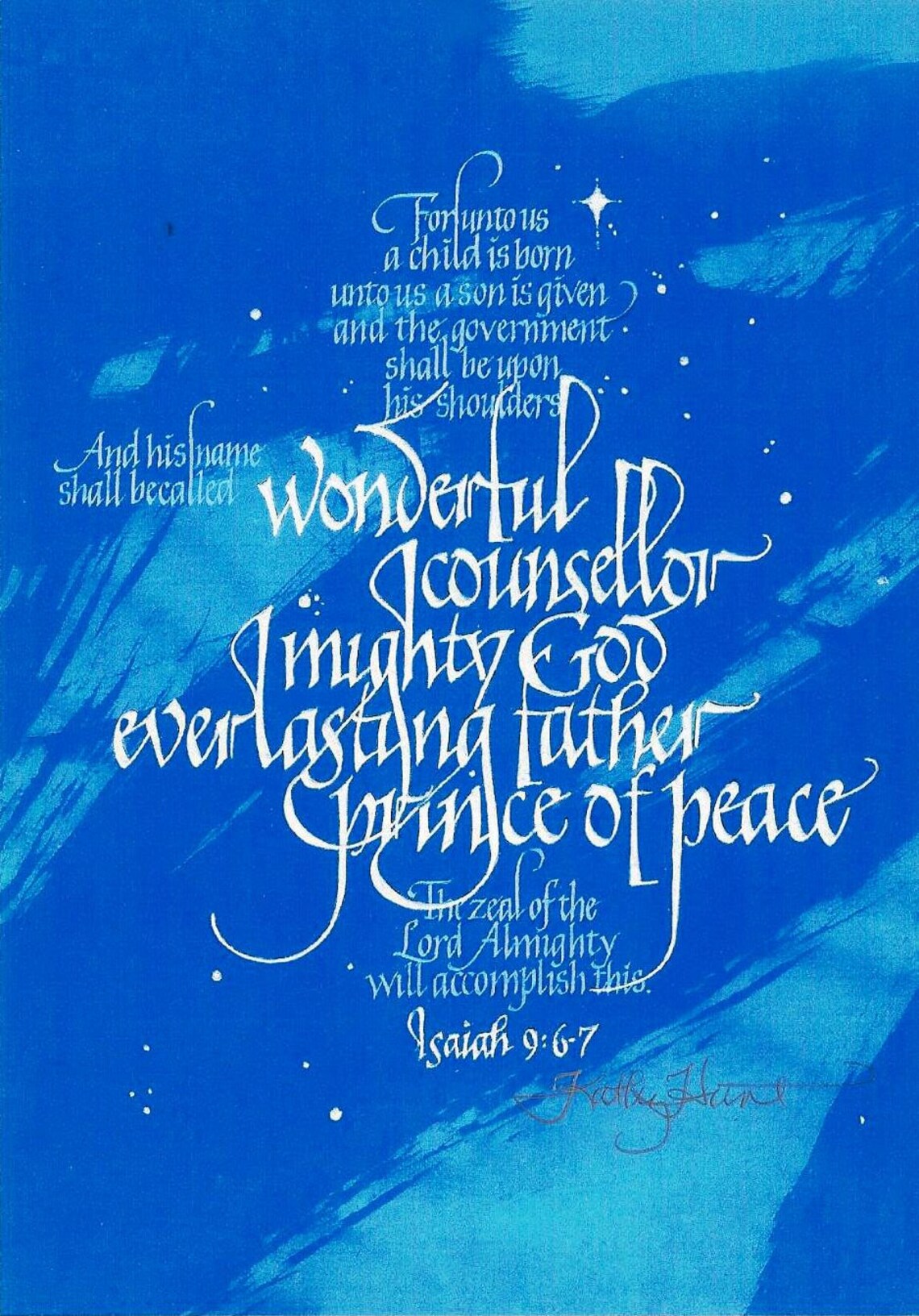 Isaiah 9:6 Religious Calligraphy Cards or Print - Etsy