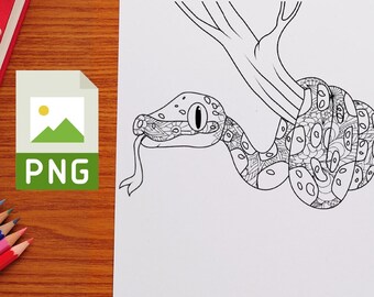 Python Coloring Page - Etsy