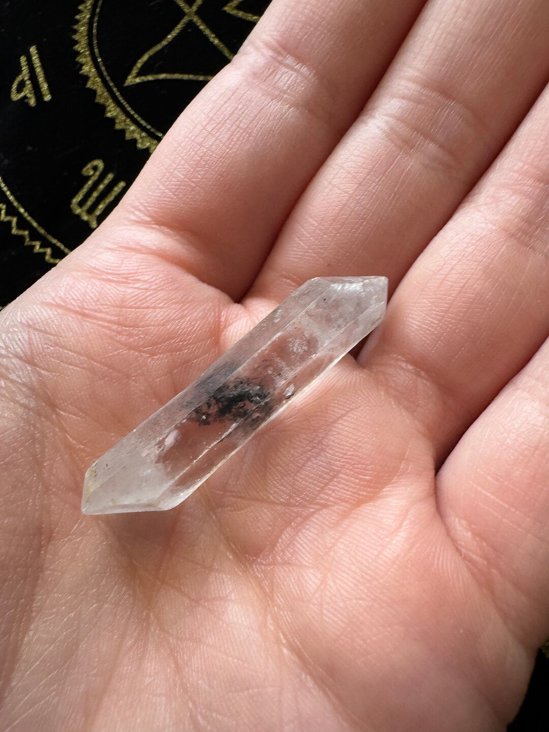 Tibetan Lumerian Black Phantom Quartz Crystal Double Terminated Past ...