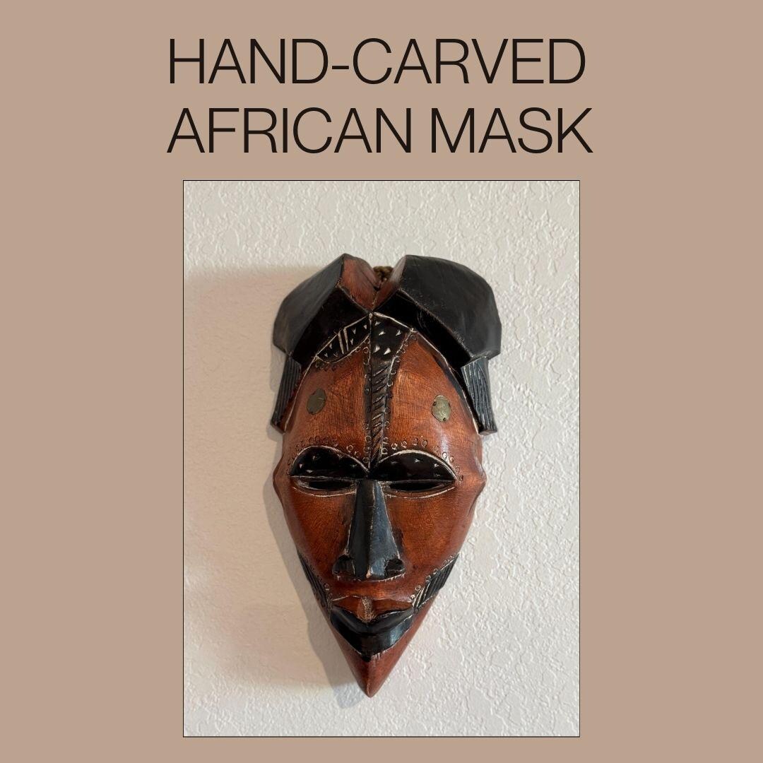Vintage Hand-carved African Mask – Ethnographic Wooden Mask With Patina ...