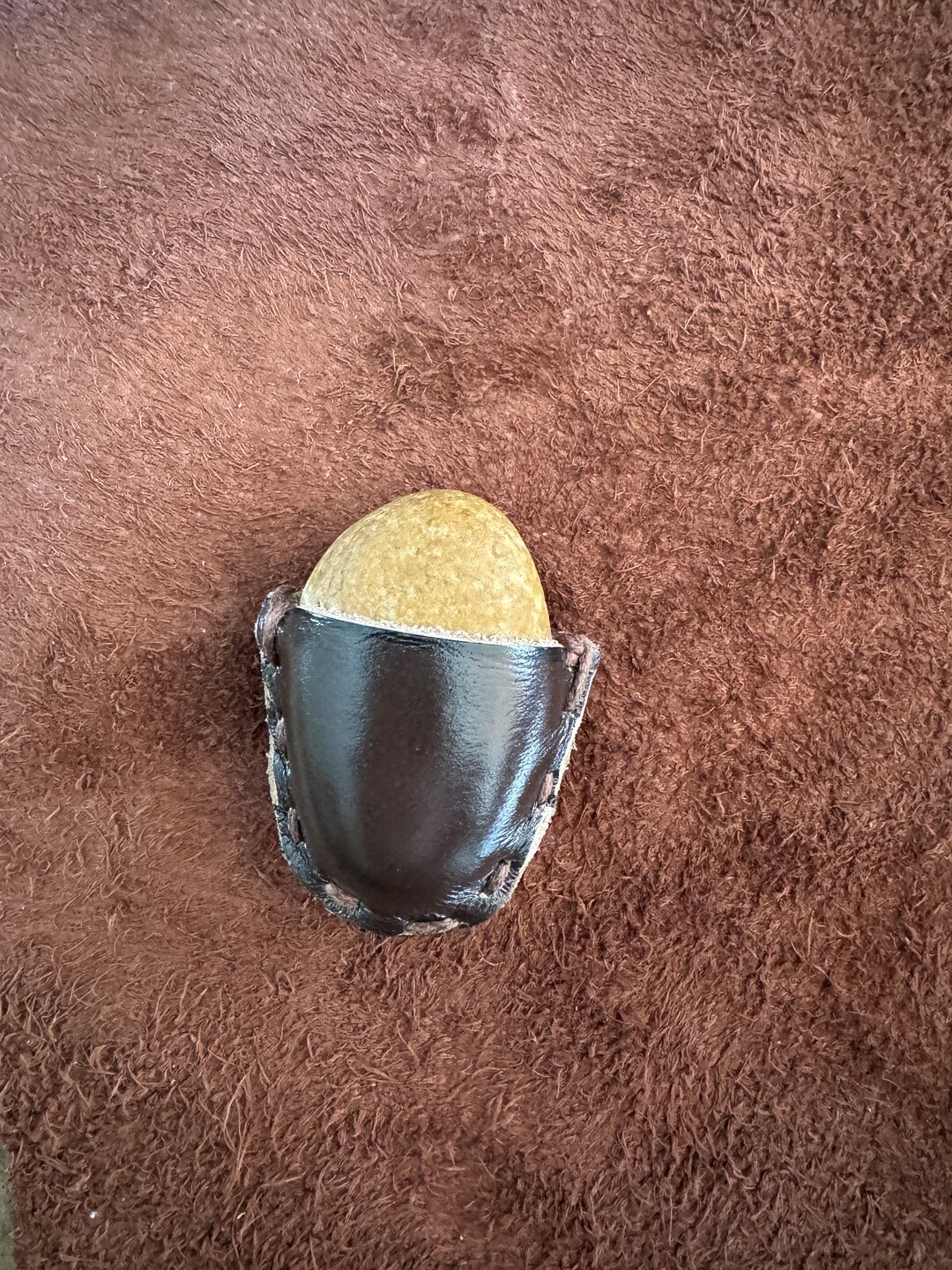 Leather Wrapped Stone - Etsy
