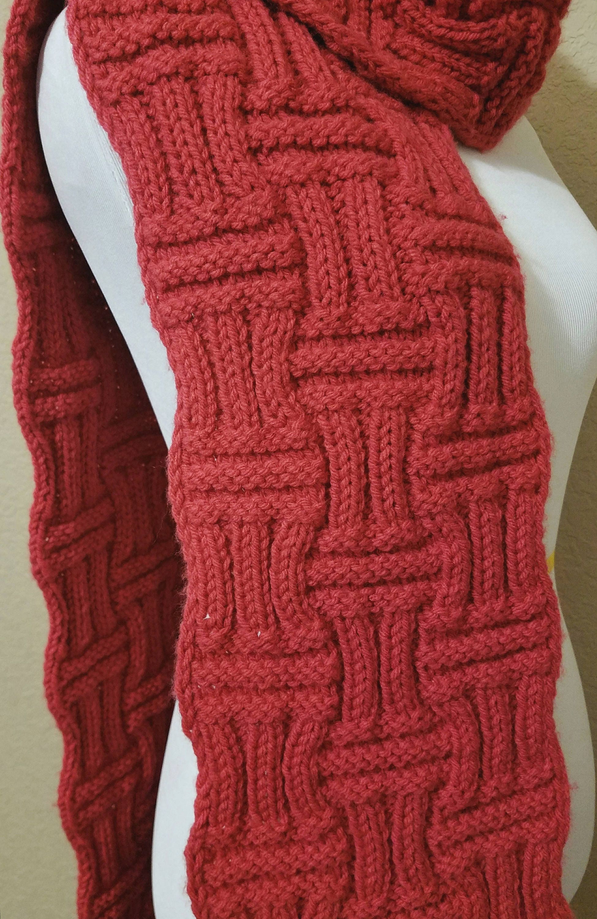 KNITTING PATTERN / Bamboo Forest Scarf Pattern / Knit Scarf Pattern ...
