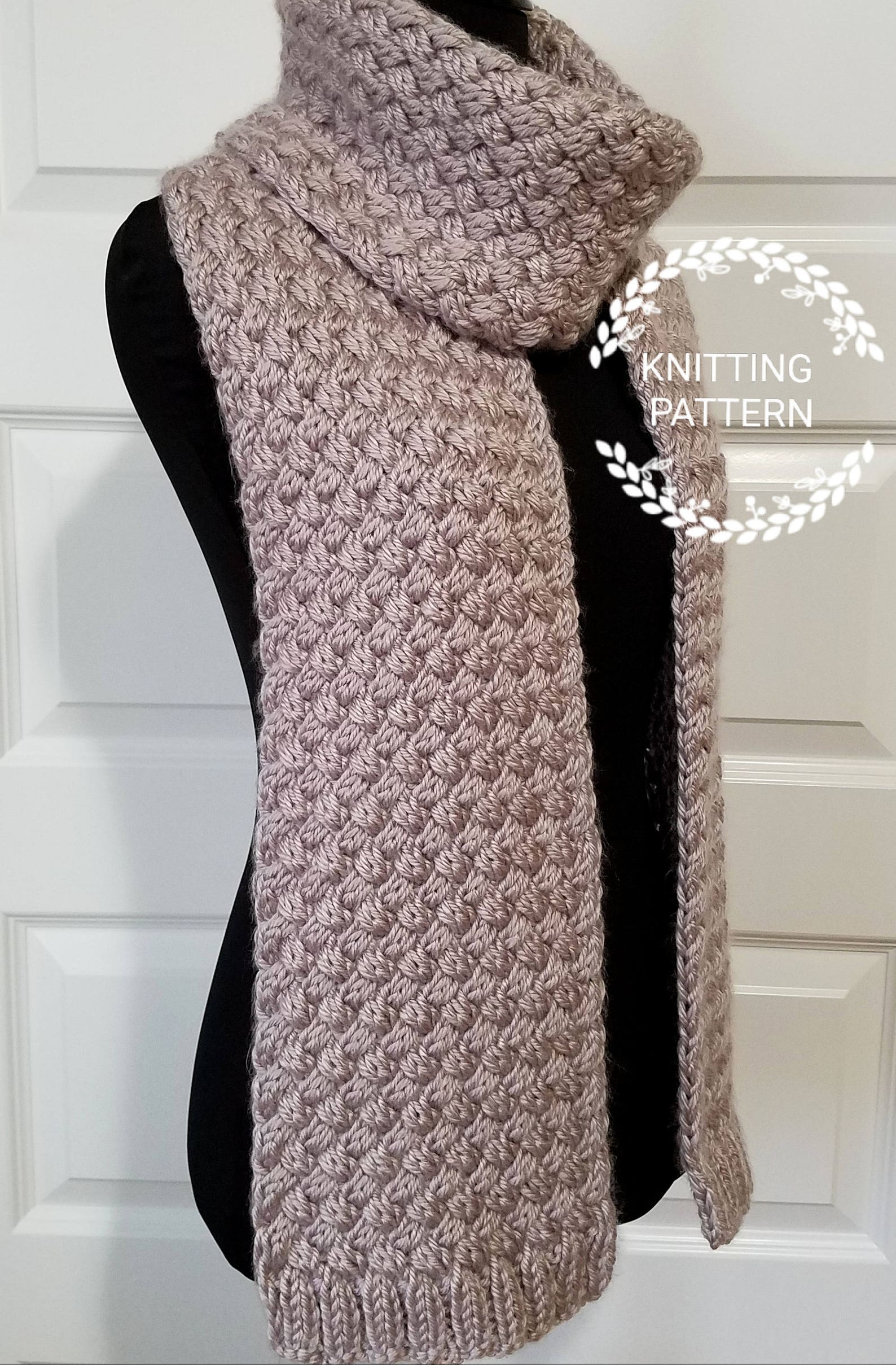KNITTING PATTERN / Diagonal Weave Scarf Pattern / PDF Pattern/ | Etsy