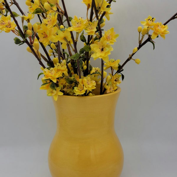 Yellow Ceramic Vase - Etsy