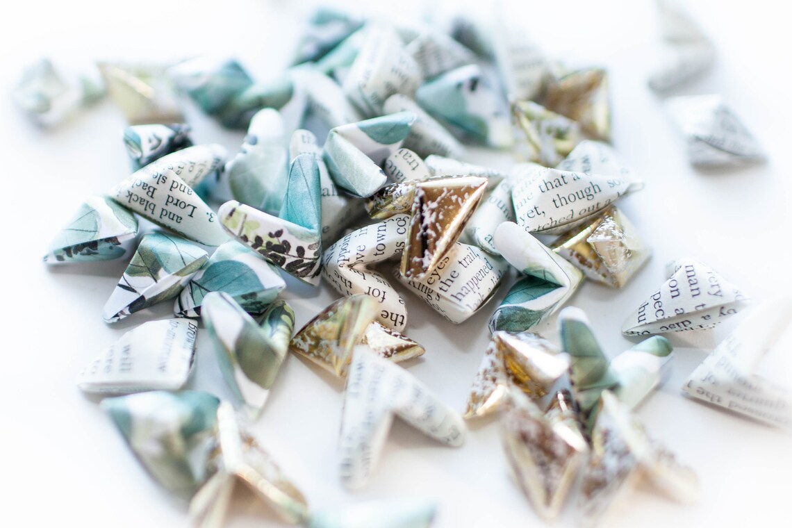 50 Origami Paper Hearts for 5 | Etsy