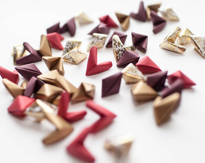 50 Origami Paper Hearts for 5 - Etsy