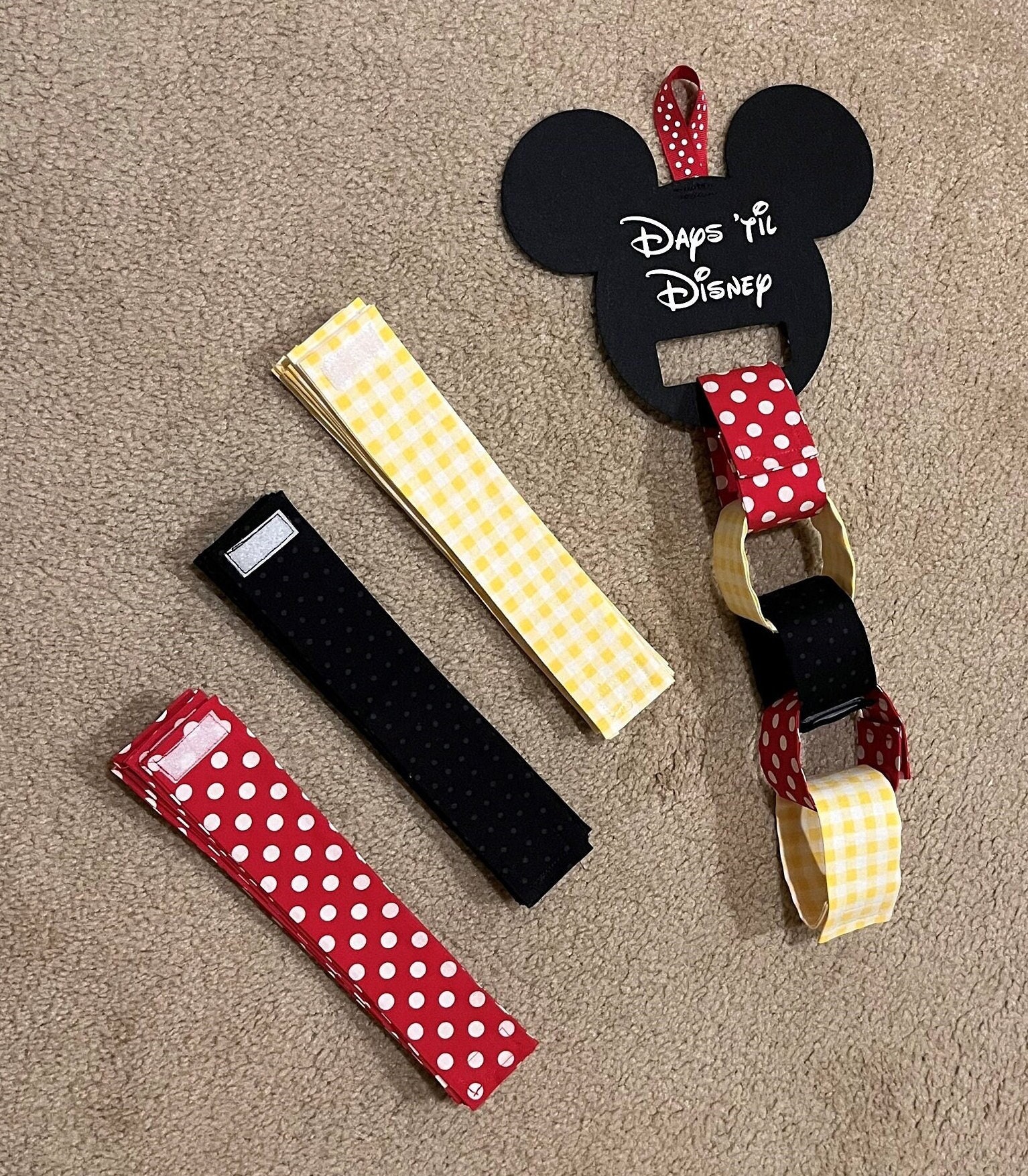 Disney Countdown - Reusable Fabric Countdown Chain for Disney Trips - Etsy
