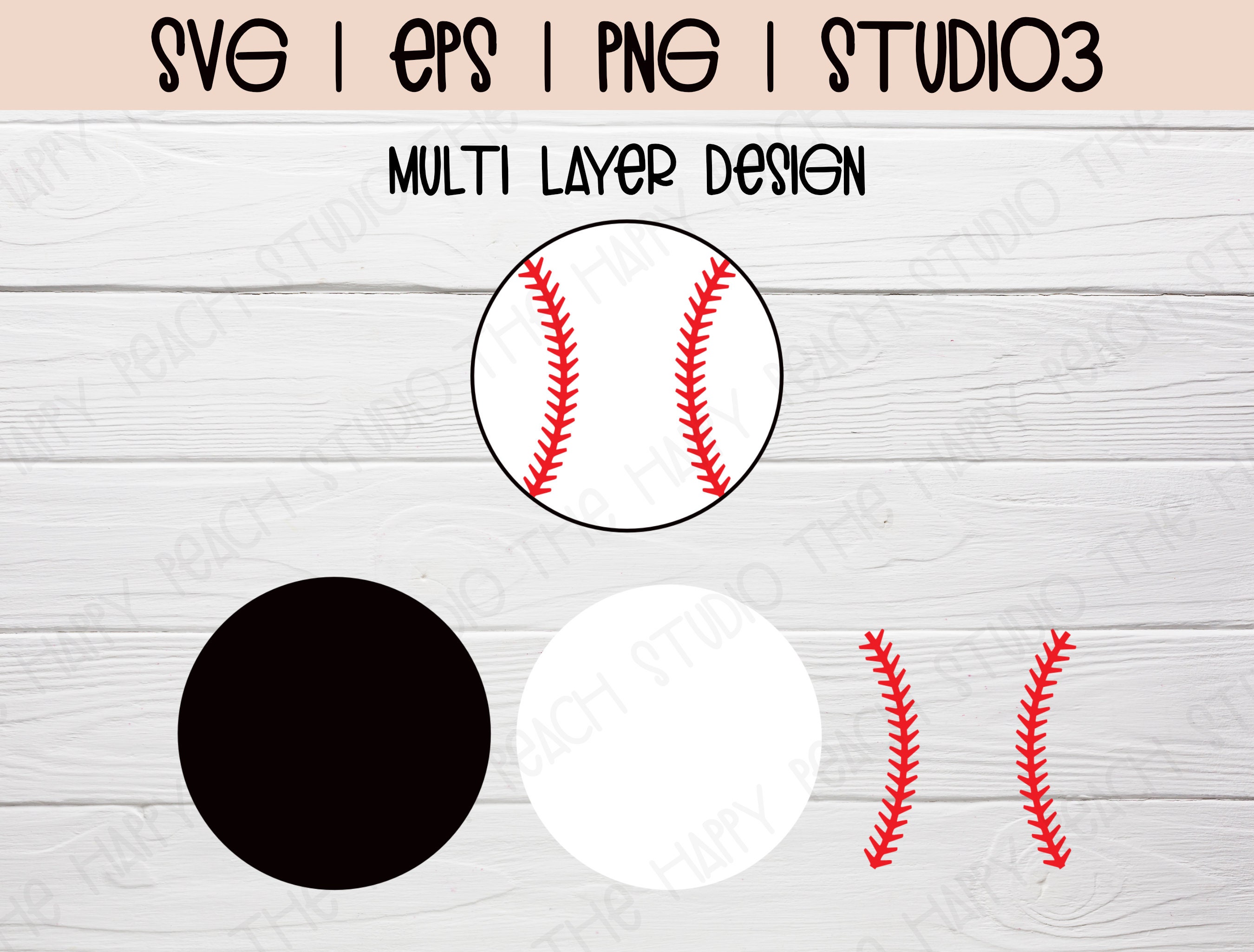 Baseball SVG File Baseball Cut File Multi Layer SVG Cricut | Etsy