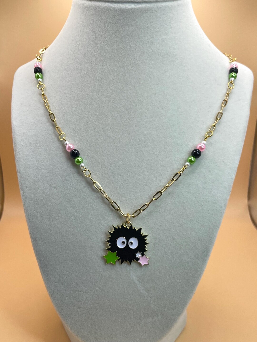 Soot Sprites Necklace in Gold Paper Clip Chain 20.5 In - Etsy