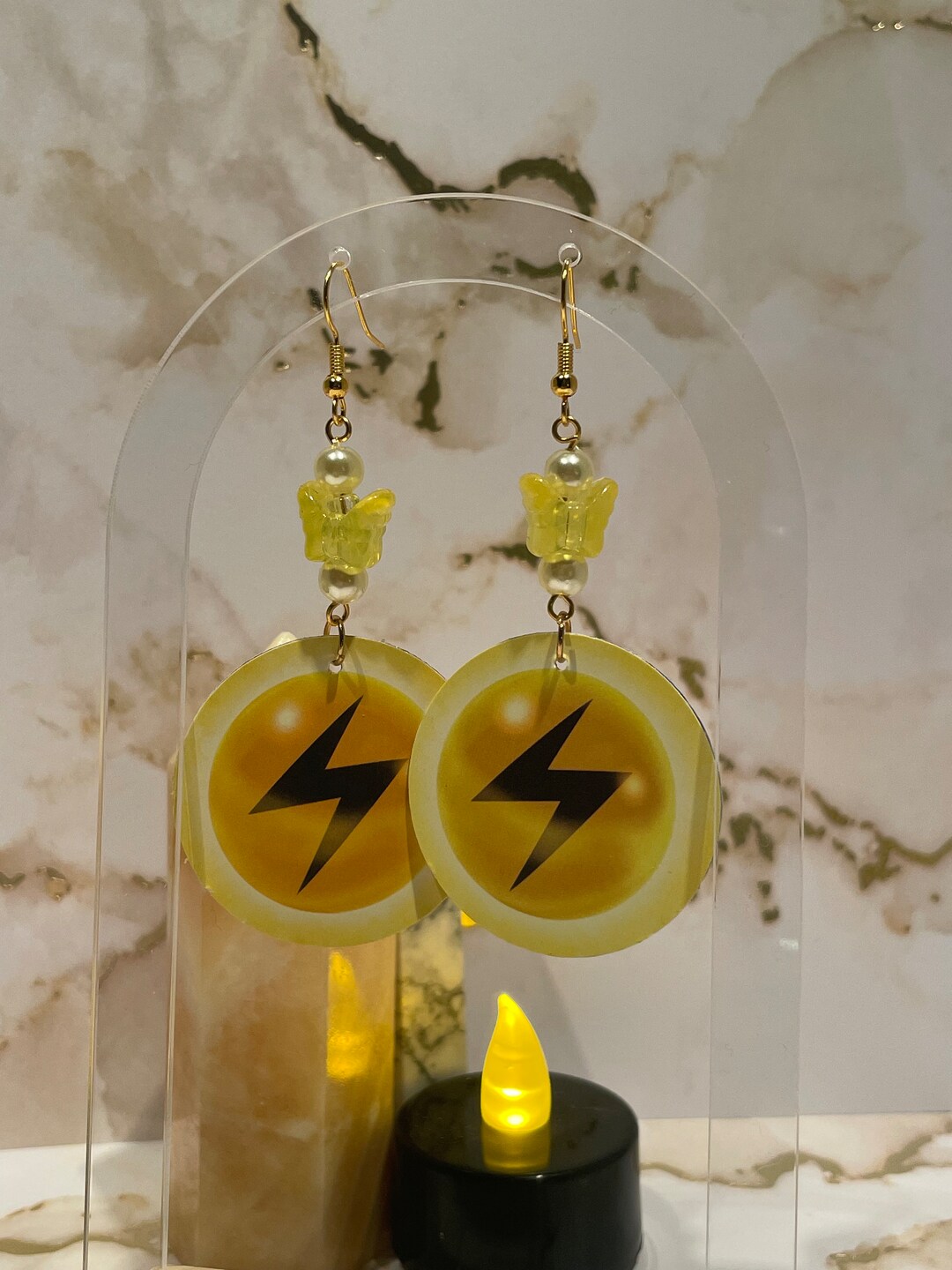 Electric Energy Upcycled Pokemon Card Dangle Earrings - Etsy