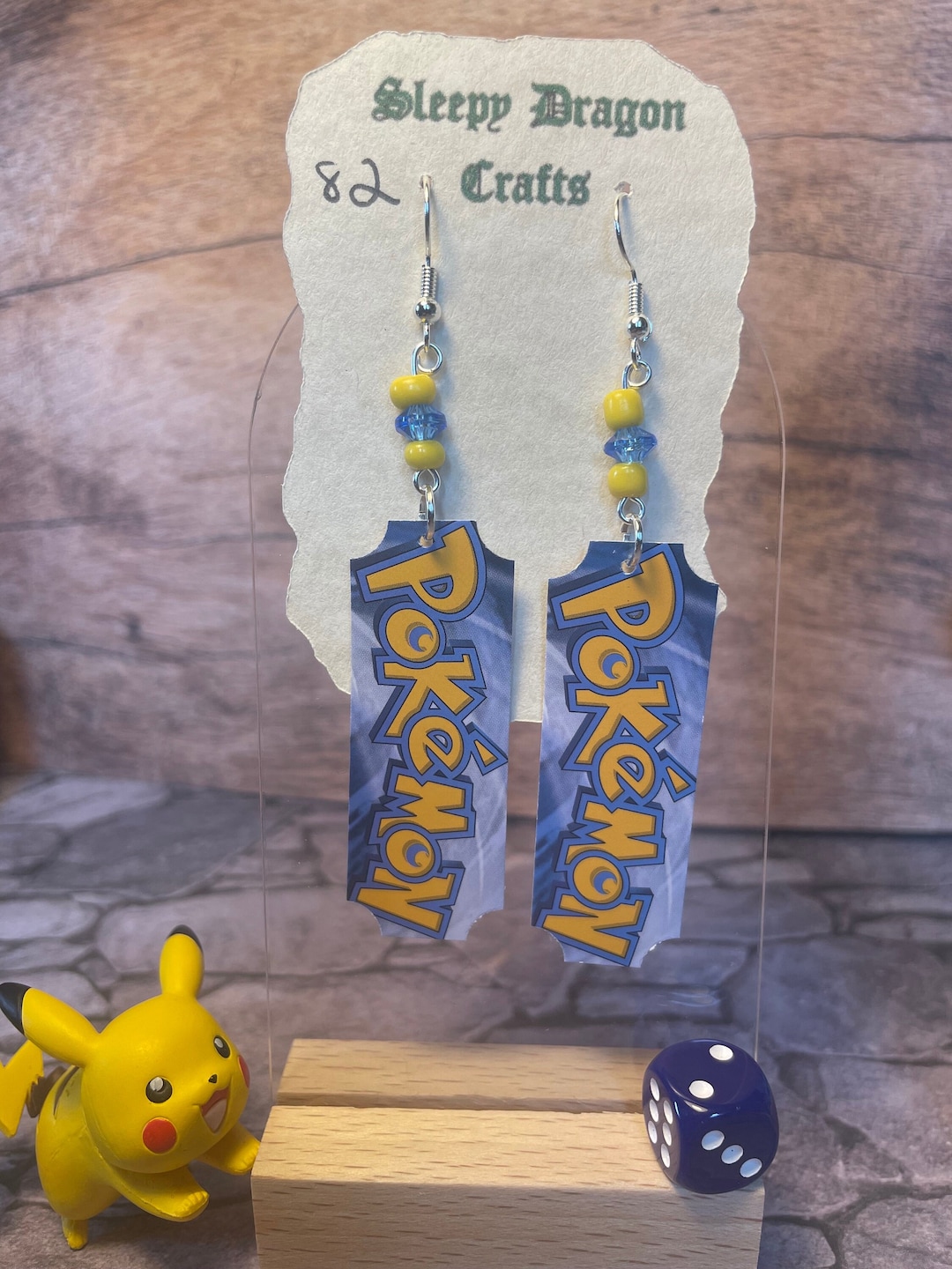 Pokemon Name Upcycled Pokemon Card Dangle Earrings - Etsy
