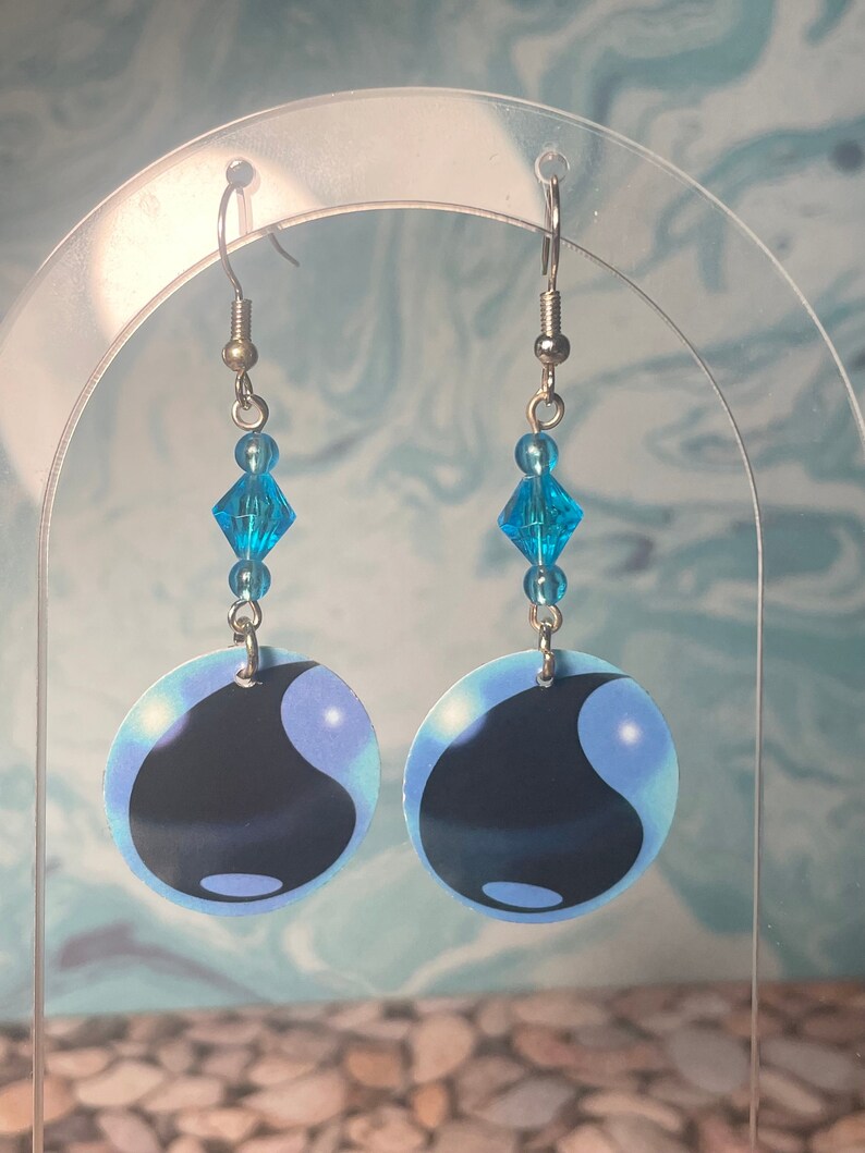 Water Energy Upcycled Pokemon Card Dangle Earrings - Etsy